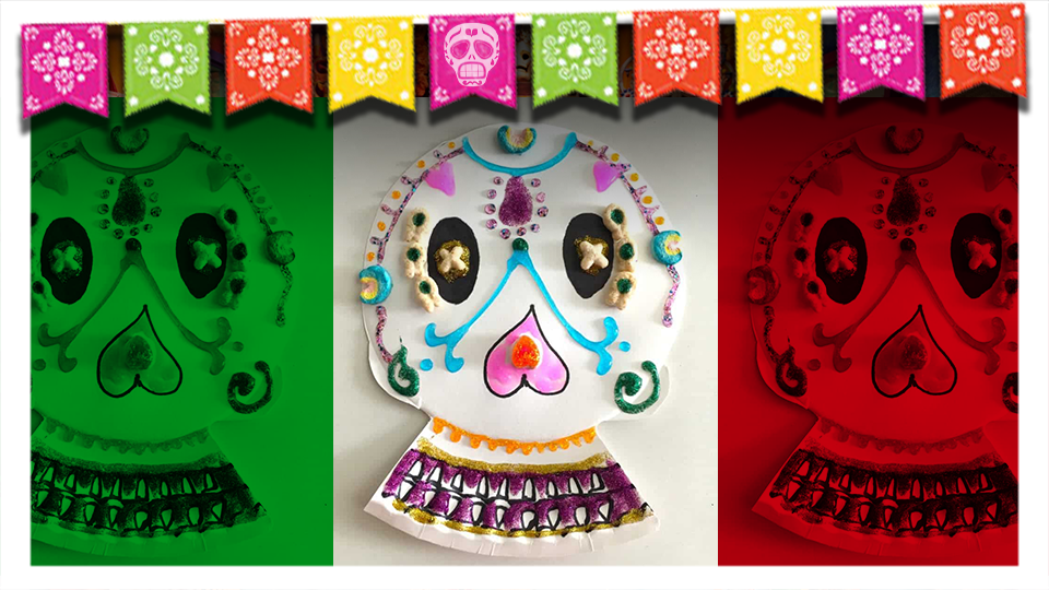 Muertolandia Presents: DIY Paper Plate Sugar Skull for Día de Muertos ...