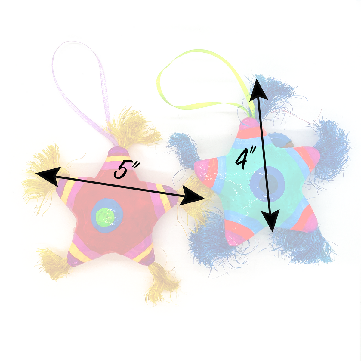 Handmade Mexican Christmas Navidad Ornaments - Piñatas (2 Pack ...