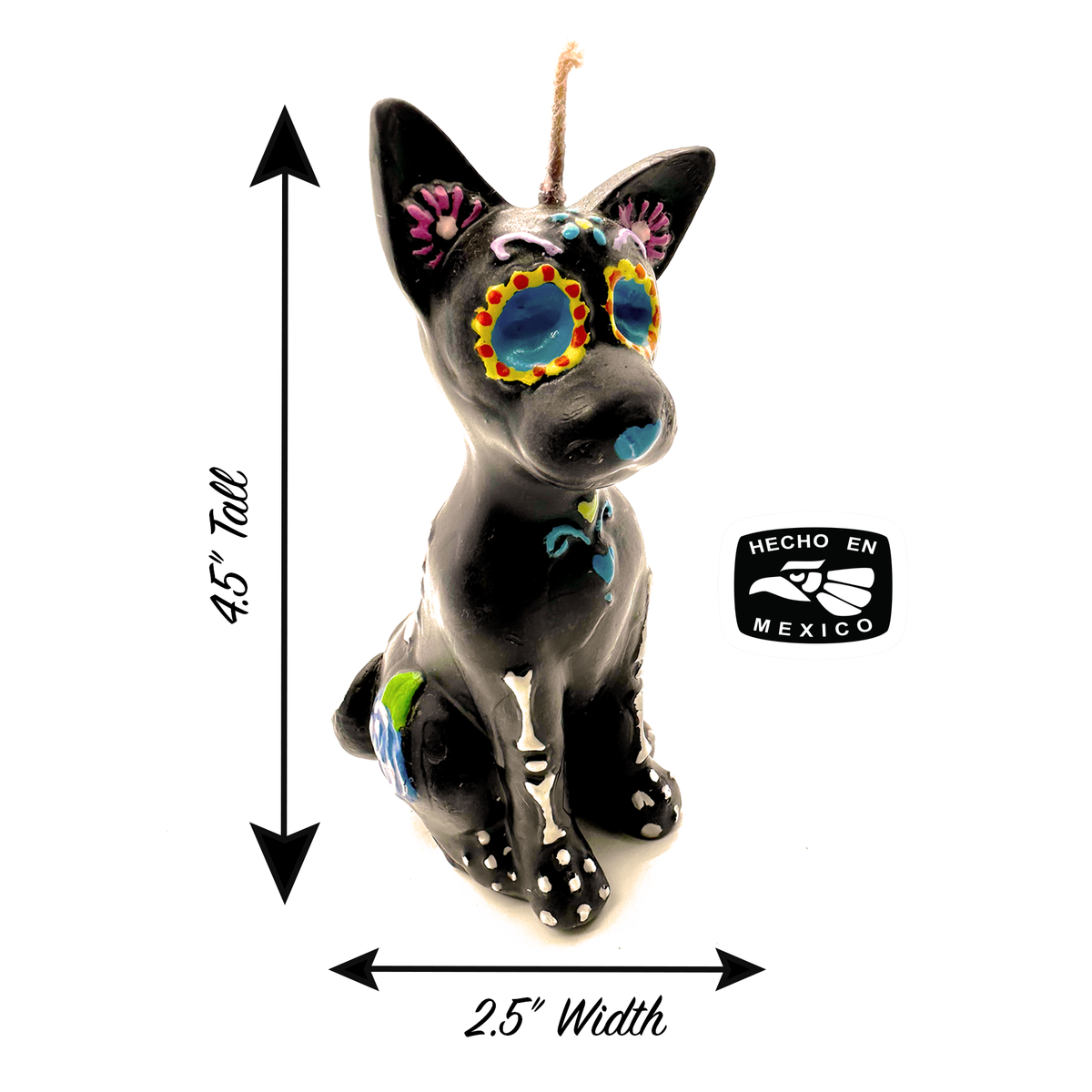 Mexican Handmade Candle - Puppy Dog Calavera – Muertolandia.com