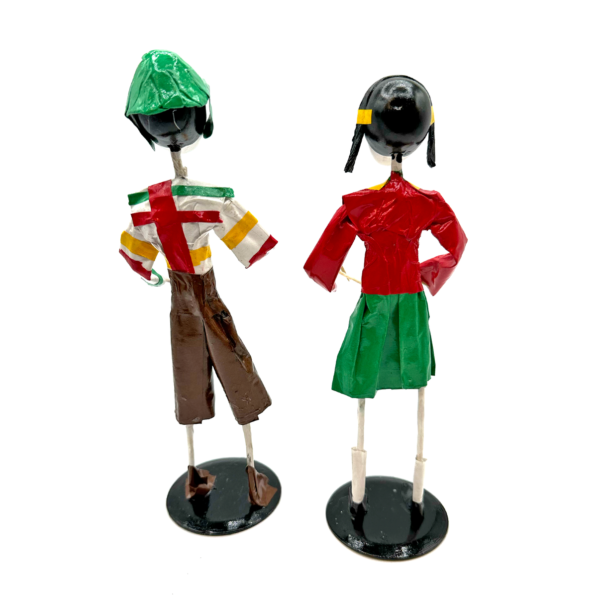Mexican Handmade Paper Maché - El Chavo del Ocho y La Chilindrina Set ...