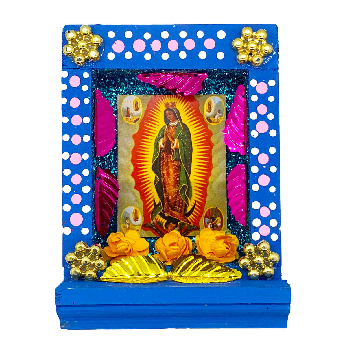 Handmade Shadow Box Nicho - Virgen de Guadalupe – Muertolandia.com