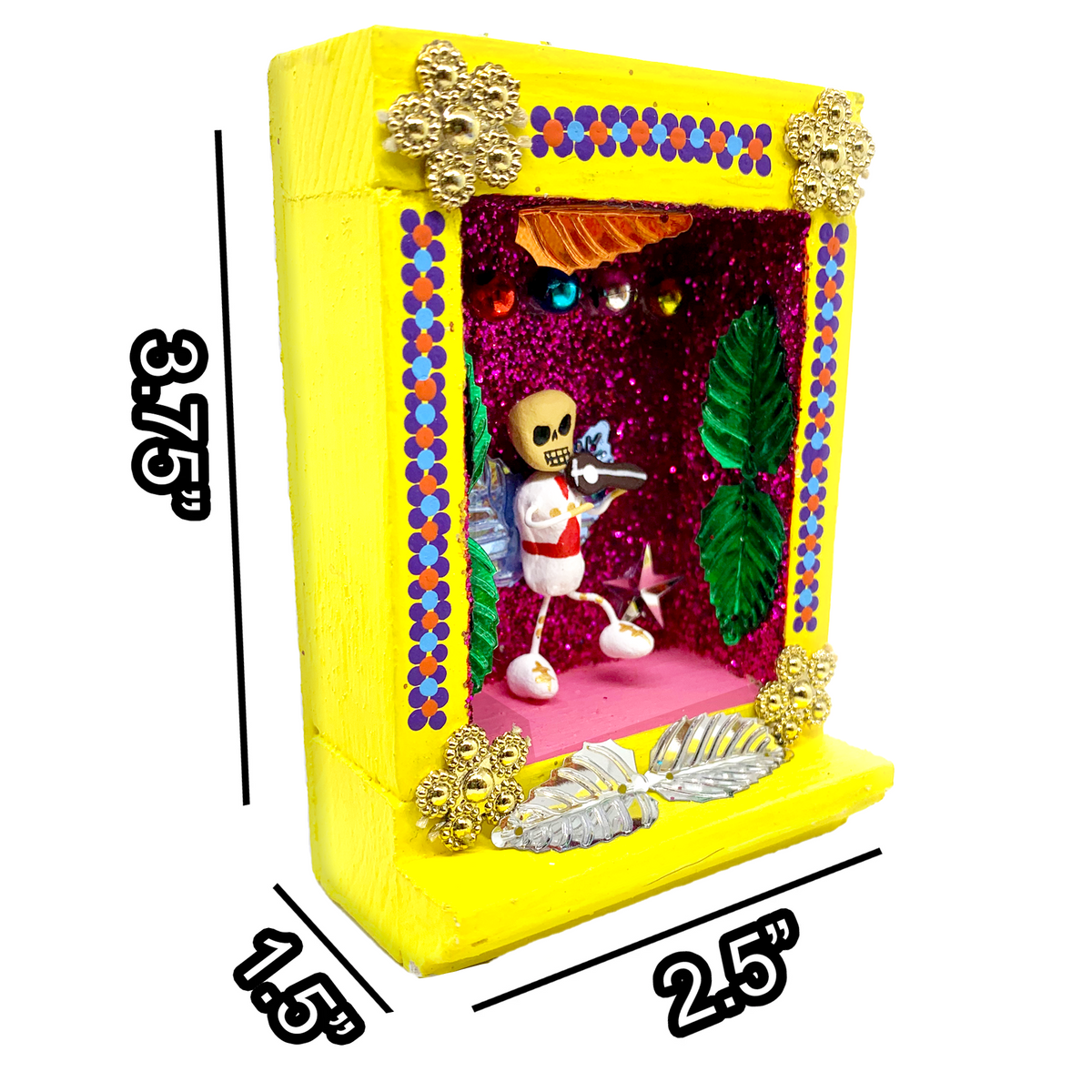 Handmade Shadow Box Nicho - Mariachi "Cielito Lindo" – Muertolandia.com